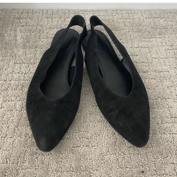 Everlane | Shoes | Everlane The V Black Suede Slingback Size 8 | Poshmark